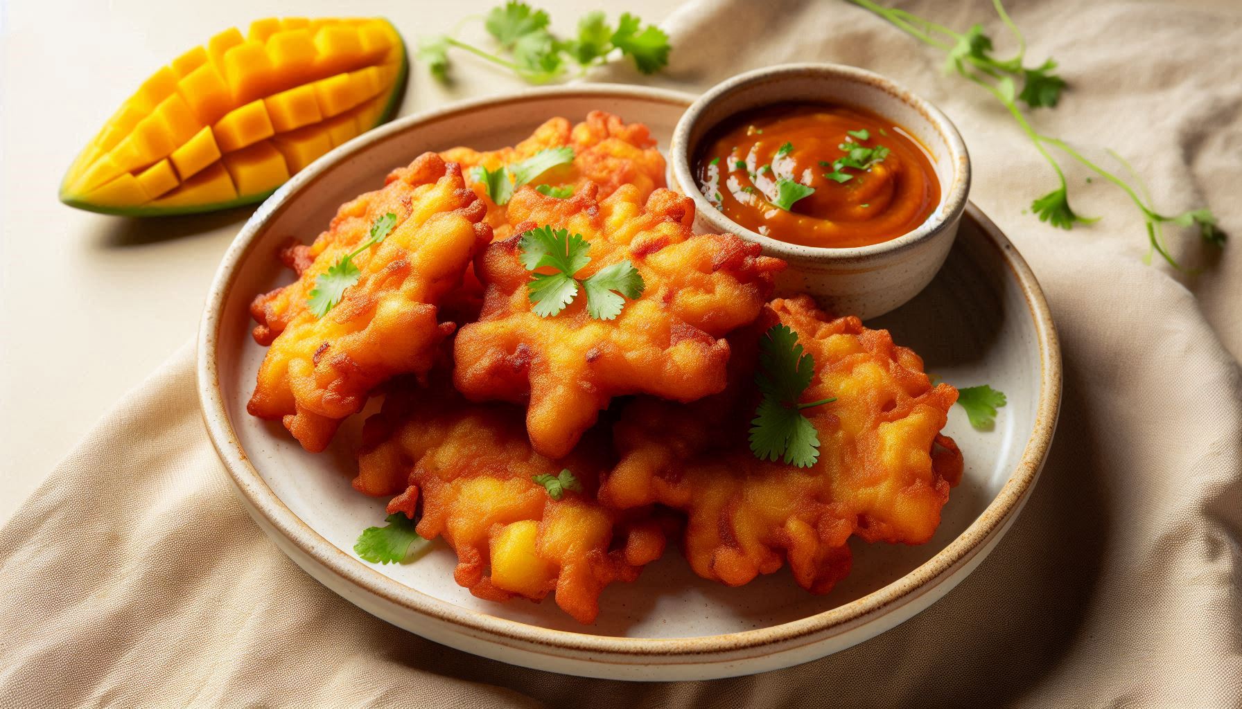 Kacche Aam Ka Pakoda: Crunchy Mango Fruit Fritters Recipe - Aromas of ...